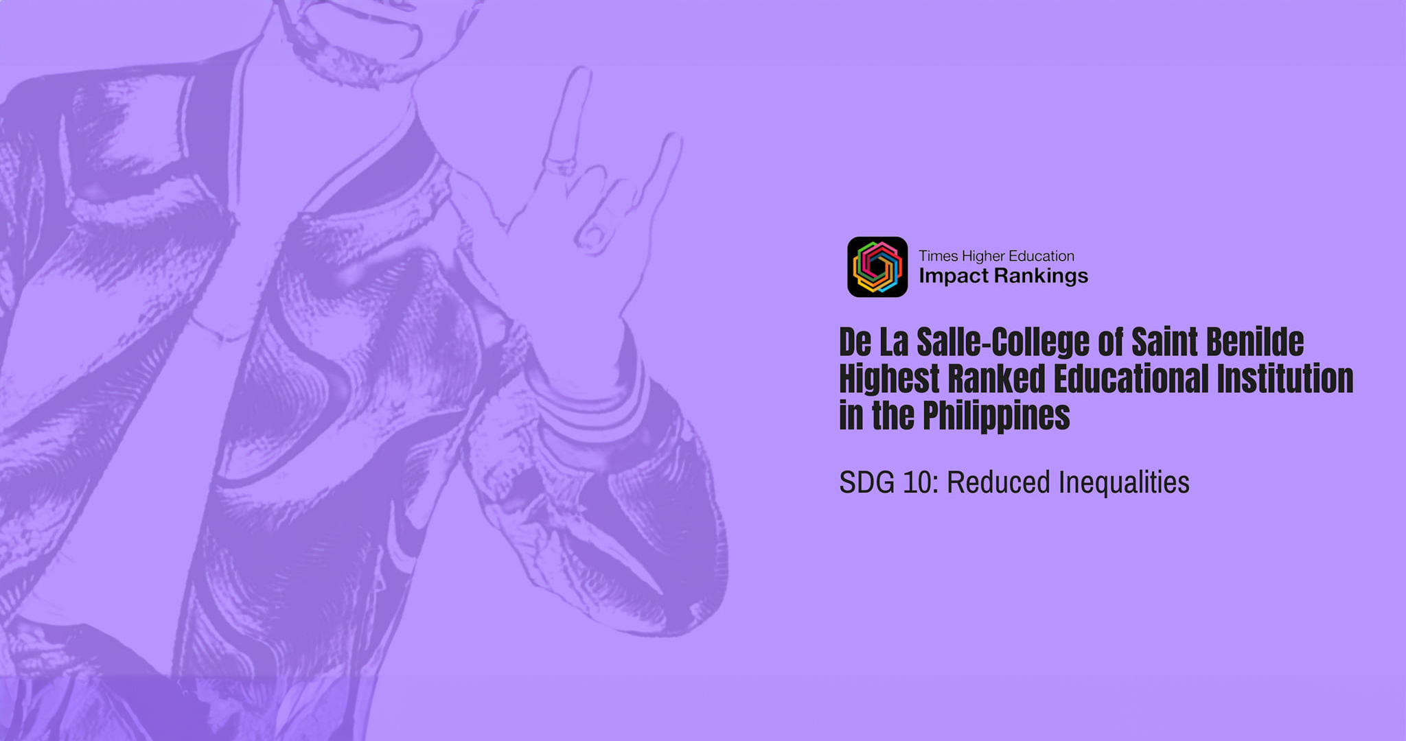 Benilde ranked country’s top institution for Reduced Inequalities - Benilde