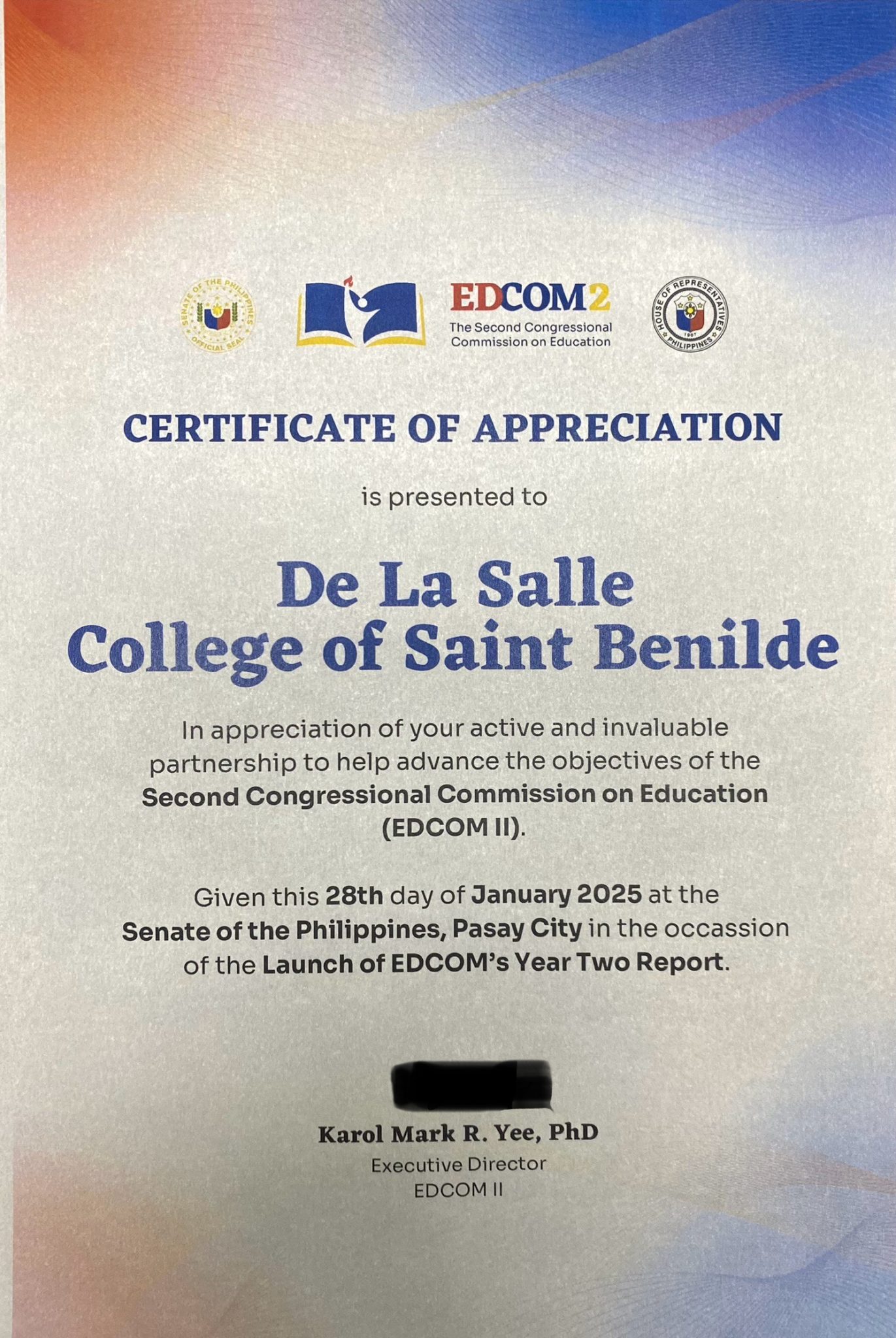 Benilde and EDCOM 2, A Partnership Like No Other - Benilde